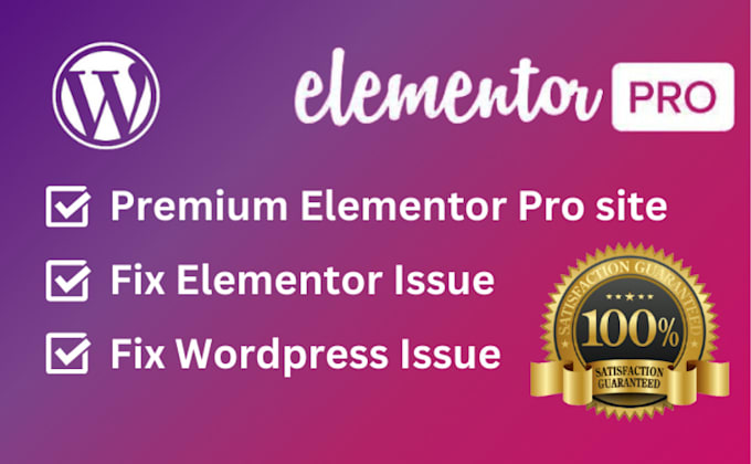 Fix Elementor Wordpress Errors Bugs Design Issue Create Elementor Pro