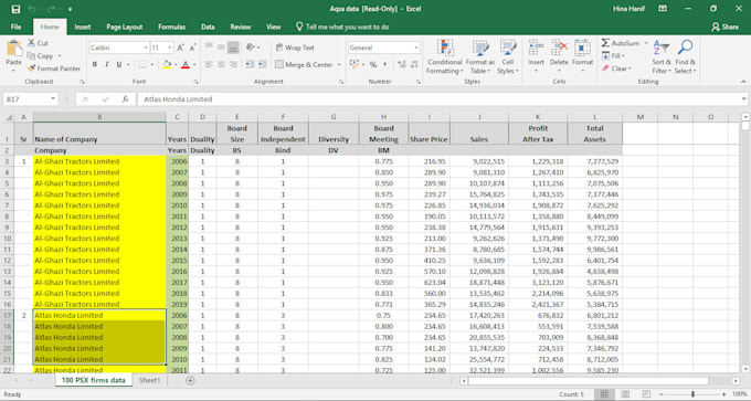 Do data entry, typing copy paste ms word, excel, ppt basic accounting tasks by Hinahanif213 | Fiverr