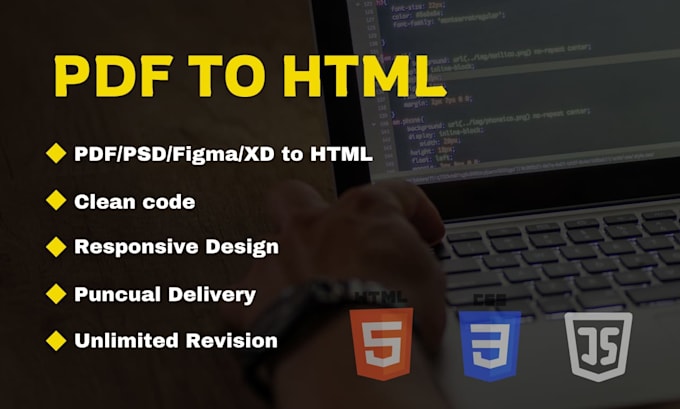 Convert your pdf and psd file to html and css by Seokillerpro | Fiverr