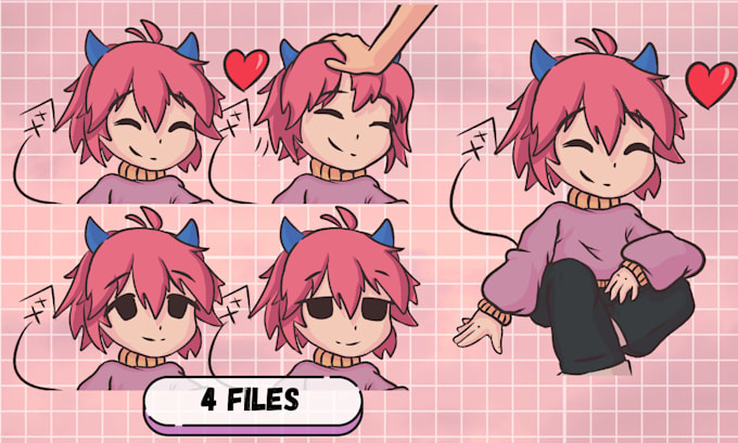 Draw your png tuber, character, oc, chibi, furry, vtuber by ...