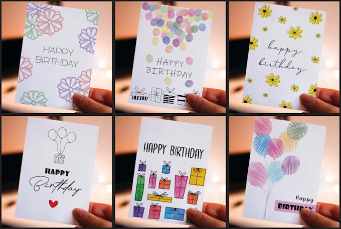 Design your custom and minimal greeting cards by Naureenarshad | Fiverr