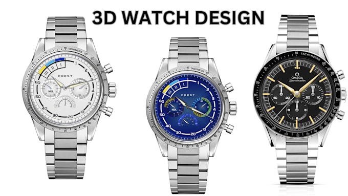Make 3d watch modeling, watch rendering, watch design, 3d watch animation by Teamcereal | Fiverr