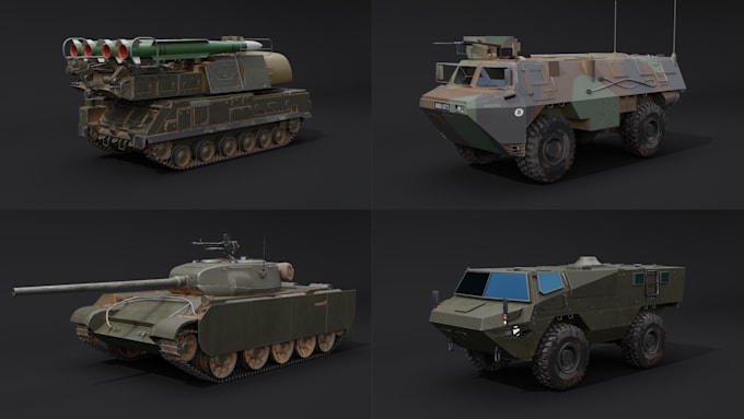 Do 3d modeling military vehicle by Ekyfebryansyah | Fiverr