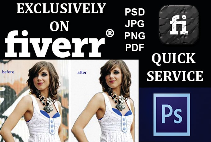 Do photoshop work super quick by Denoalfernando | Fiverr