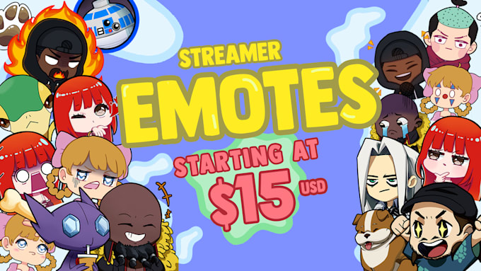 Draw your dream twitch emotes and badges by The_vg_editors | Fiverr