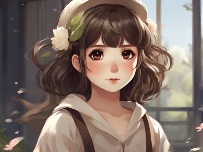 Draw cute portrait anime character fan art and tuber design by Larrulus ...