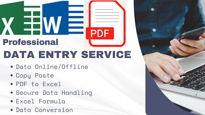 Perform data entry, pdf to word or excel conversion tasks by Rawaizkhan786 | Fiverr