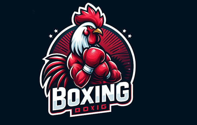 Make a high quality rooster boxing mascot logo design for you with new ...
