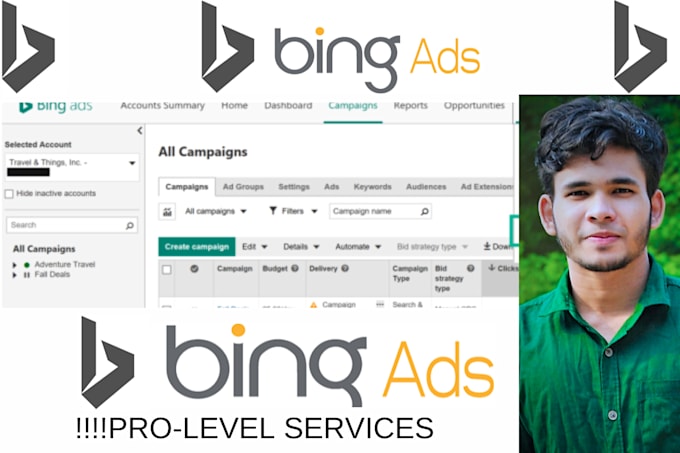 Setup your bing ads campaign by Minhajulhossain | Fiverr