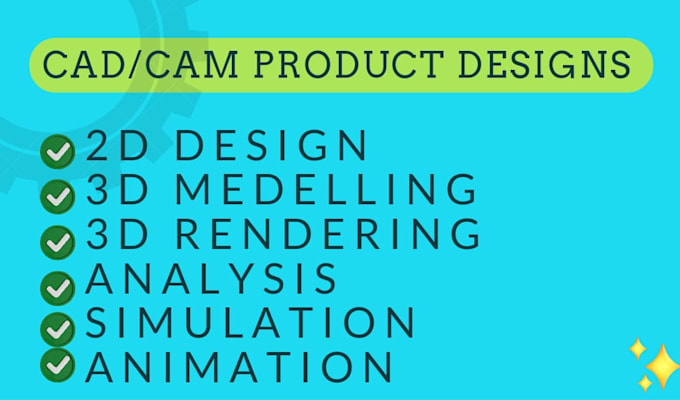 Do mechanical engineering 2d and 3d cad,cam design and product design ...