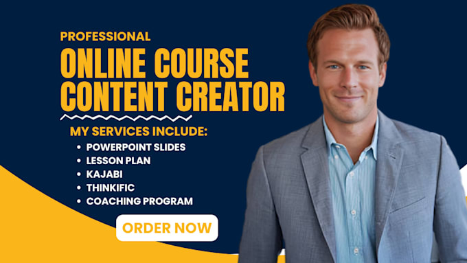 Create online course content, curriculum, ppt slide, course website by ...