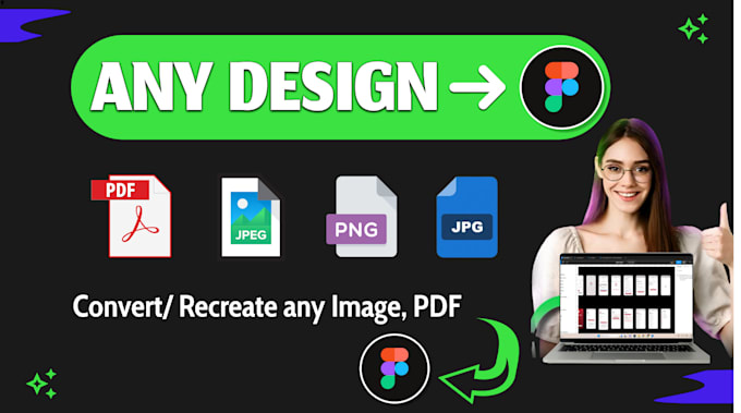 Convert anything to figma ui, image, pdf, psd to figma, redesign in ...