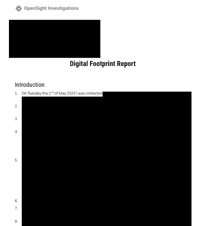 Produce an open source intelligence report osint by Testing9585 | Fiverr