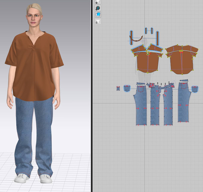 Design sewing patterns with 3d fitting by Islamsem | Fiverr