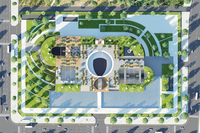 Do architectural site plan render and real state plan render by Thienle ...