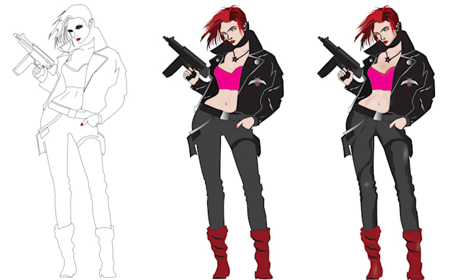 Create line art and character design with all style by Subrataroy330 ...