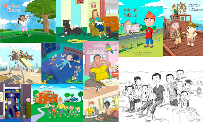 Do amazing children cartoon story book illustrations by Ritwij | Fiverr