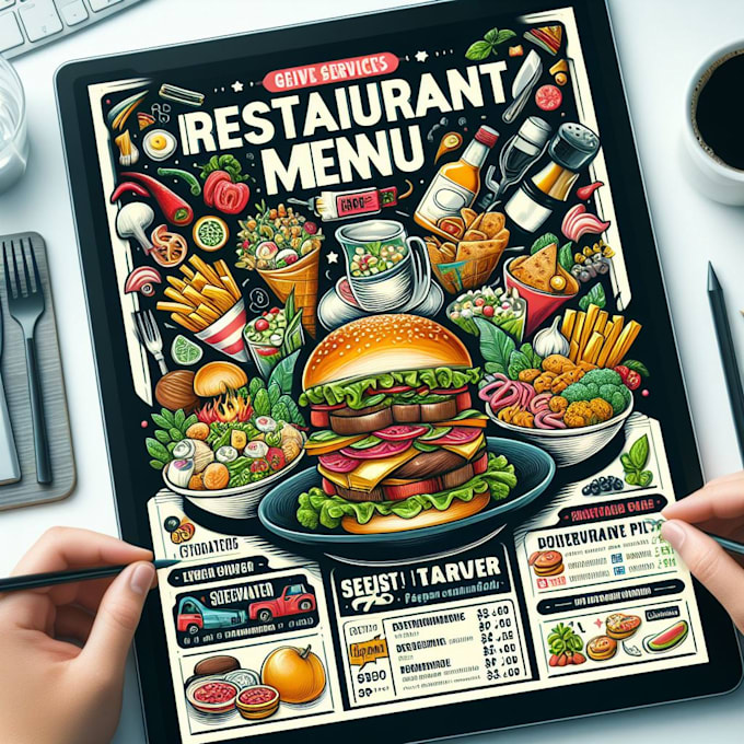 Do modern restaurant menu designs, digital menu food menu by ...