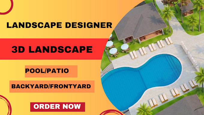 Design 2d,3d, landscape, pool, patio, backyard by Darkeye03 | Fiverr