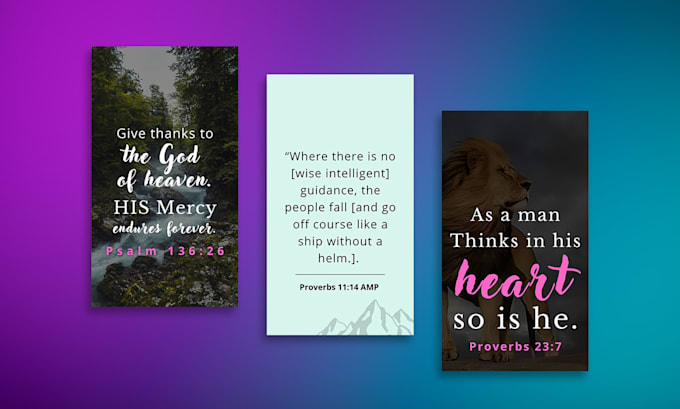 Create bible post, flyers, banners etc by Princessjoanmed | Fiverr