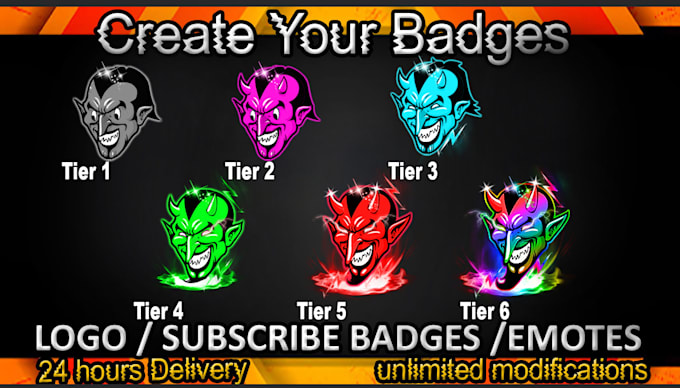 Draw twitch discord youtube kick sub badges emotes by Qurra21aqas | Fiverr