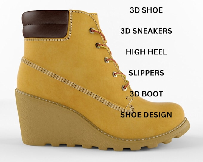 Make unique 3d shoe, sneakers, slipper, boots and heels design by ...