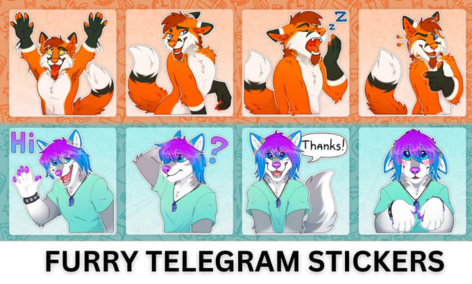 Draw Cute Nsfw Furry Telegram Stickers Animated Furry Discord Crypto