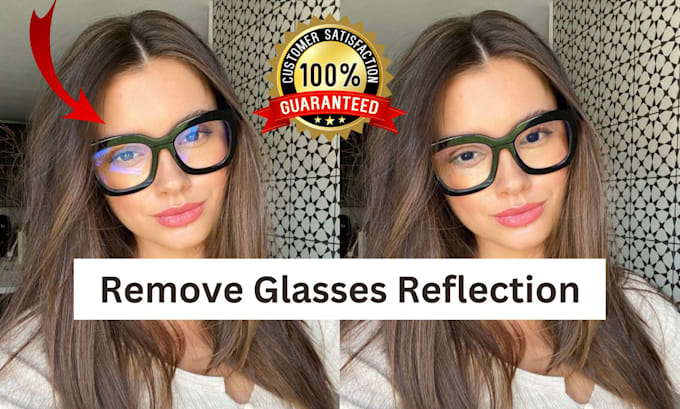 Remove glare objects from glasses and any photo retouching by ...