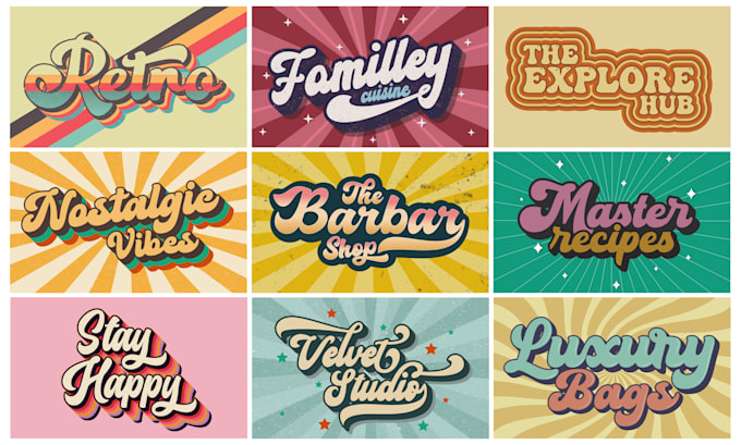 Design custom hand lettering, retro script typography, font logo by ...