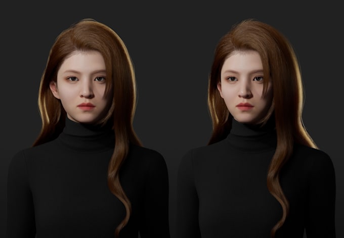 3d realistic character modeling 3d character design blender maya rig ...