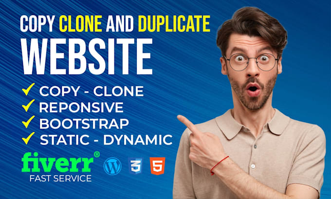 Create, copy clone website in html css bootstrap by Ch_usama_tahir | Fiverr