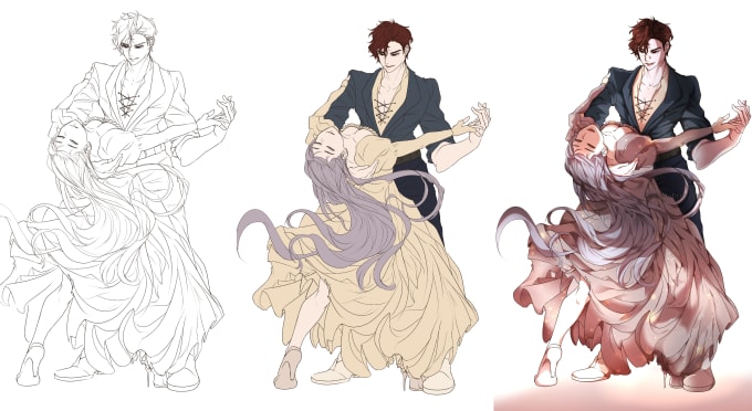 Draw You Manhwa Style Art By Burningbubbles Fiverr
