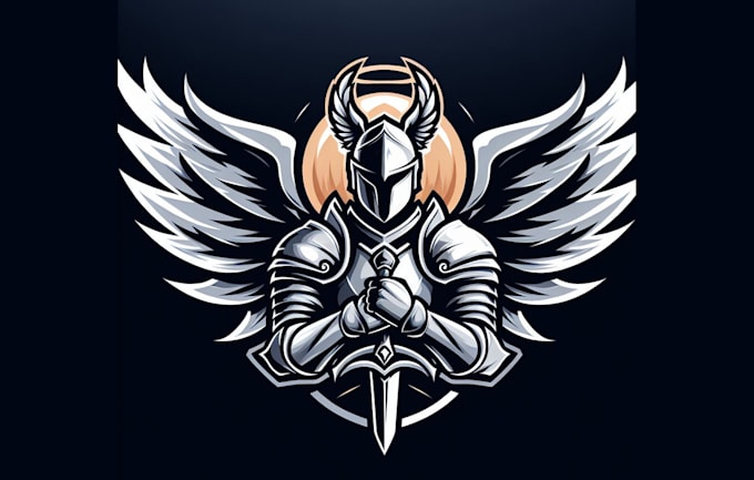 Design creative knight warrior wing mascot esport logo for you just 1 ...