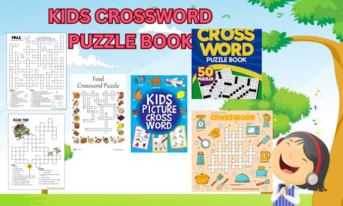 Crossword puzzle book, crossword puzzle, kid activity book, crossword ...
