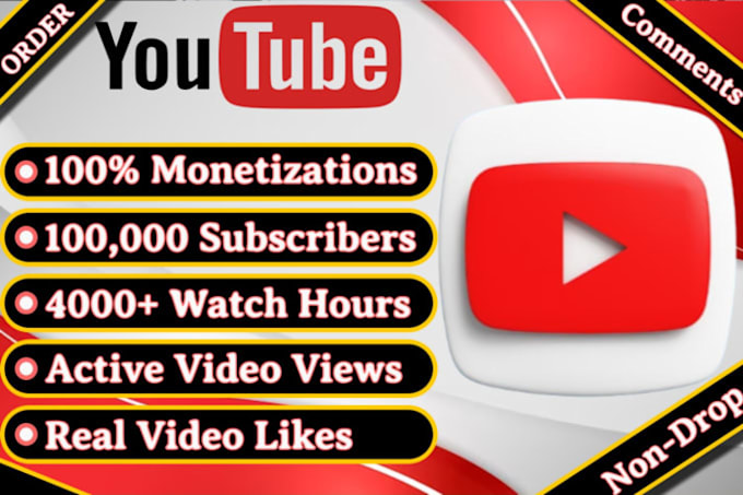 Youtube video promotion, complete channel monetization with organic ...