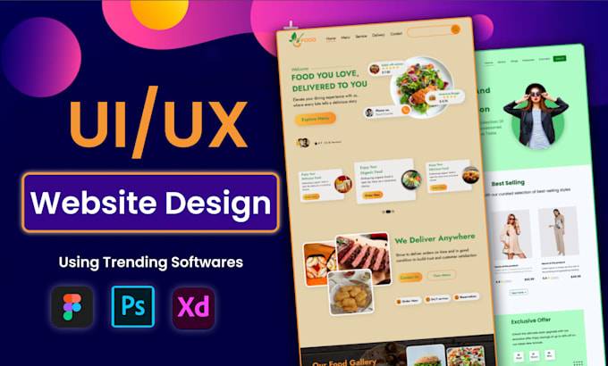 Craft unique website ui ux design using figma and adobe xd by ...
