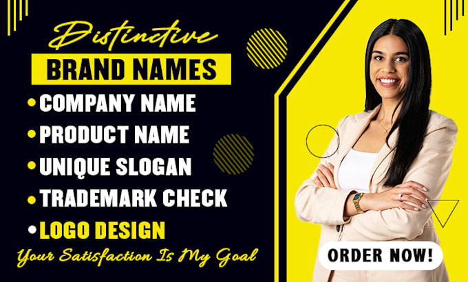 Create unique names for your brand, business, with logo and website ...