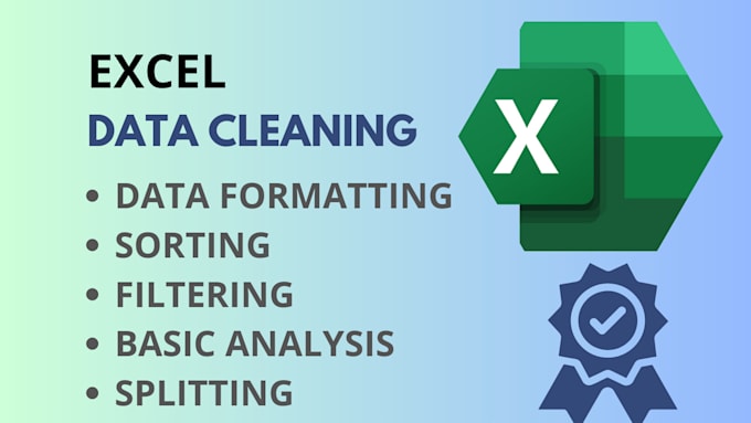 Do clean your excel data and formatting and basic analysis by Yousaf_akhter | Fiverr