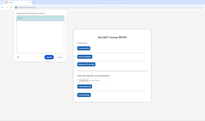 Develop fastboot web installer for graphene os and custom roms ...