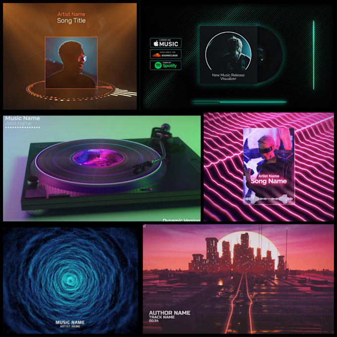 Make a custom music visualizer for youtube and instagram by Mawcli | Fiverr