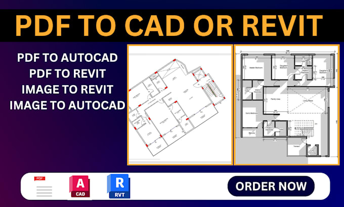 Convert pdfs into cad or revit files for your architectural projects by Manmohan106 | Fiverr