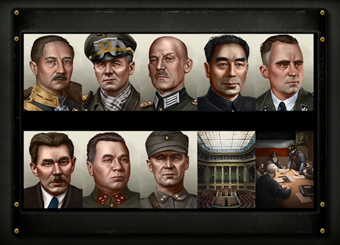 Do you hoi4 portraits in vanilla style and hoi4 loadingscreens by Vinctories | Fiverr