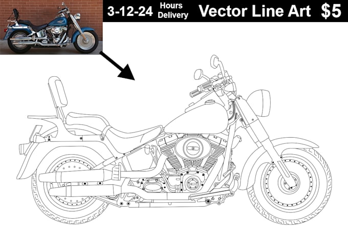 Draw line art of product, machine, building, laser cutting by Quickever ...