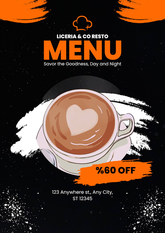 Do modern restaurant menu design, food menu, menu by Eshakhalid34 | Fiverr