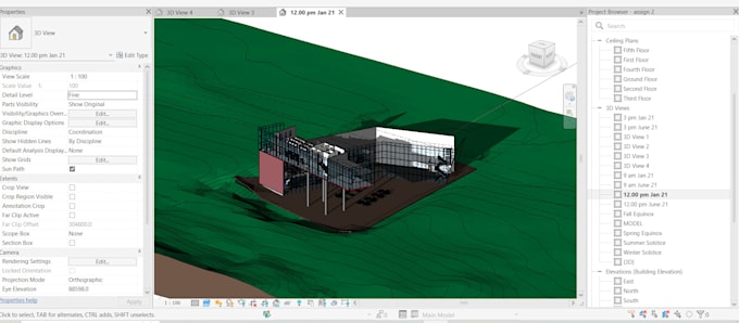 Do sun path and shadow analysis with site topography revit by ...
