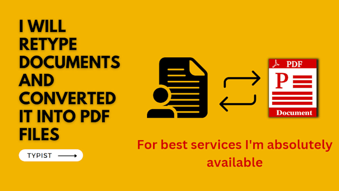 Do retyped document, convert pdf to word,excel, retyped scanned ...