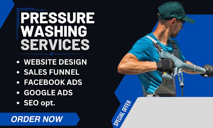 Design pressure washing landing page deep cleaning website by Pro ...