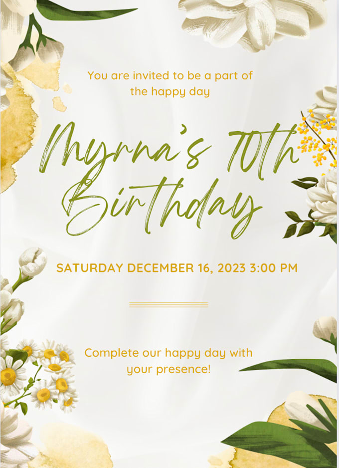 Design the most amazing invitation for your occasion by Dianaracerbo ...