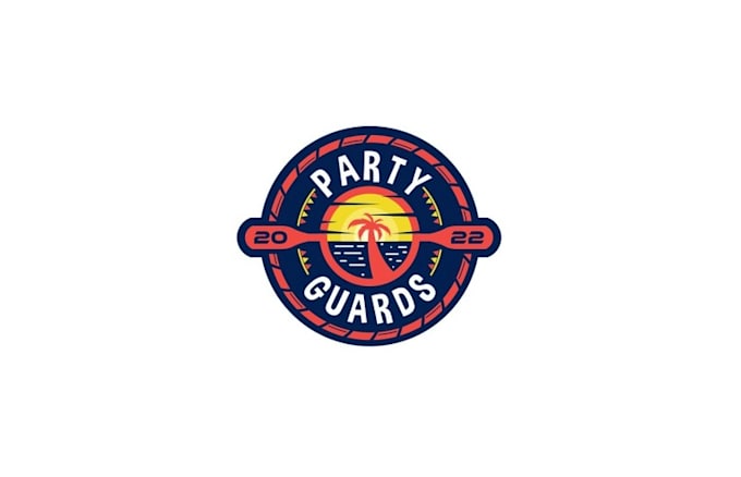Party guards lifeguard crest activities games logo by Ashleyolivoe | Fiverr