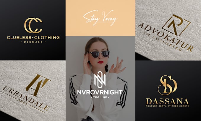 Design a luxury brand initial letters, monogram logo by Hanif1485 | Fiverr
